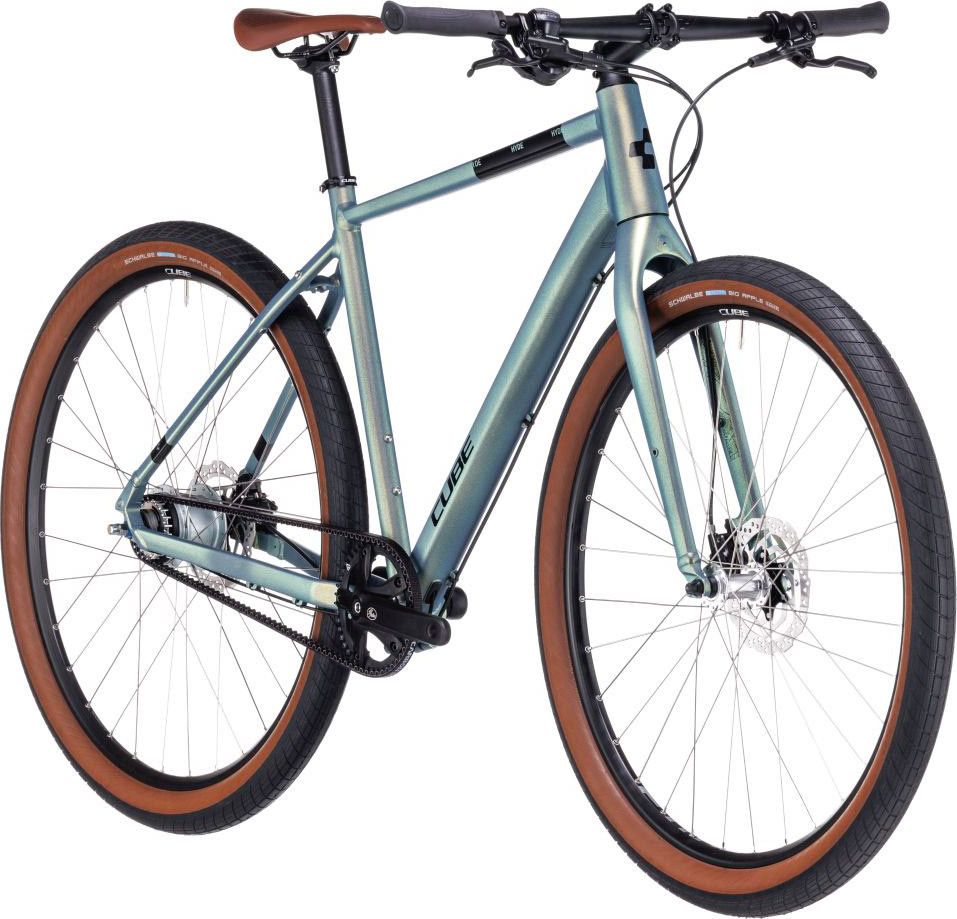 Vélo Fitness Cube Hyde Pro Shimano Nexus 8V Courroie 700 mm Vert Metal ...