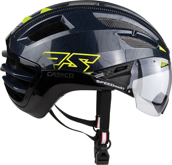 Casque Casco SPEEDairo2 RS Bleu Noir Hunter + Visière Photochromique Vautron | Alltricks.fr