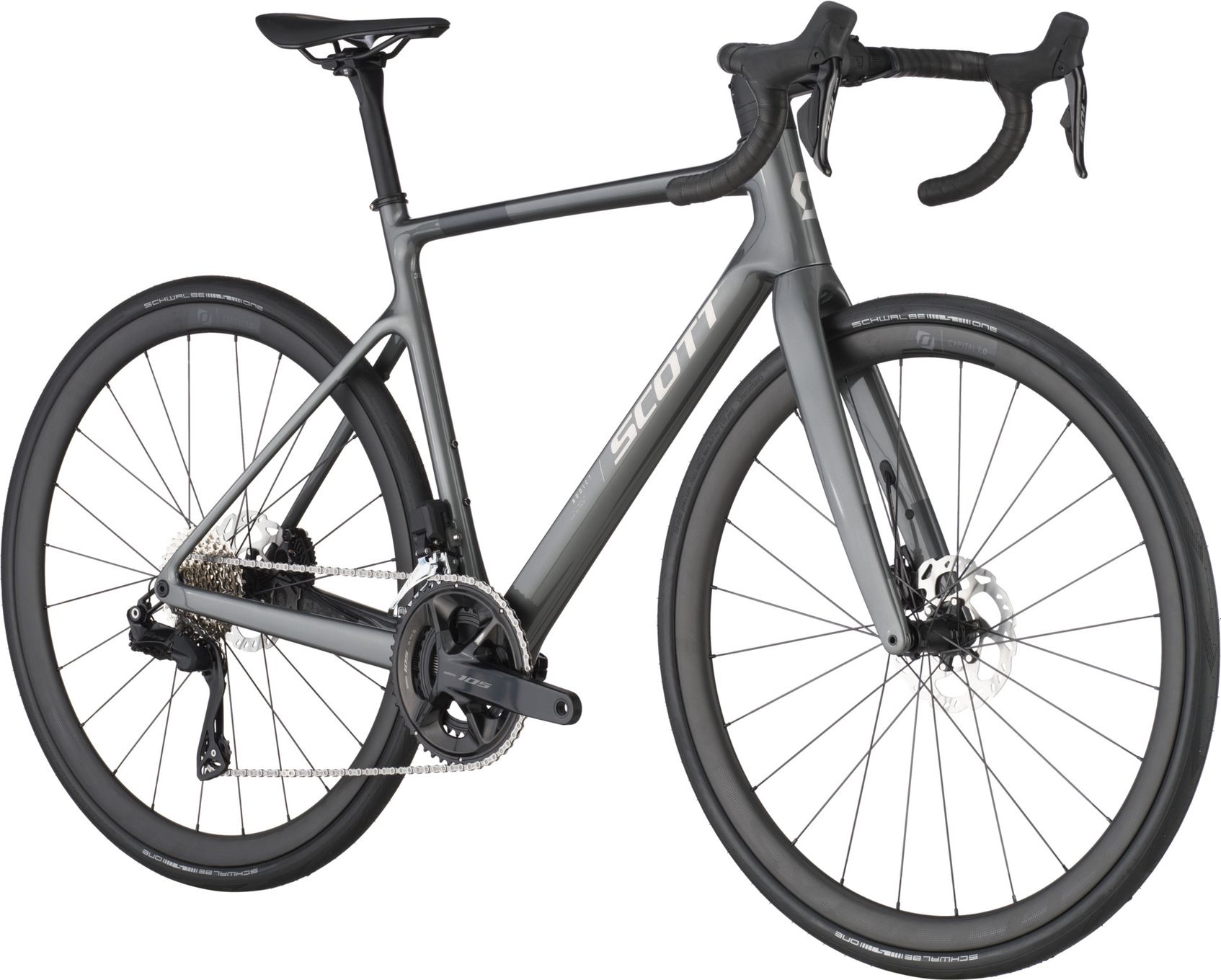 Vélo de Route Scott Addict 30 Shimano 105 Di2 12V 700 mm Gris 2025 ...