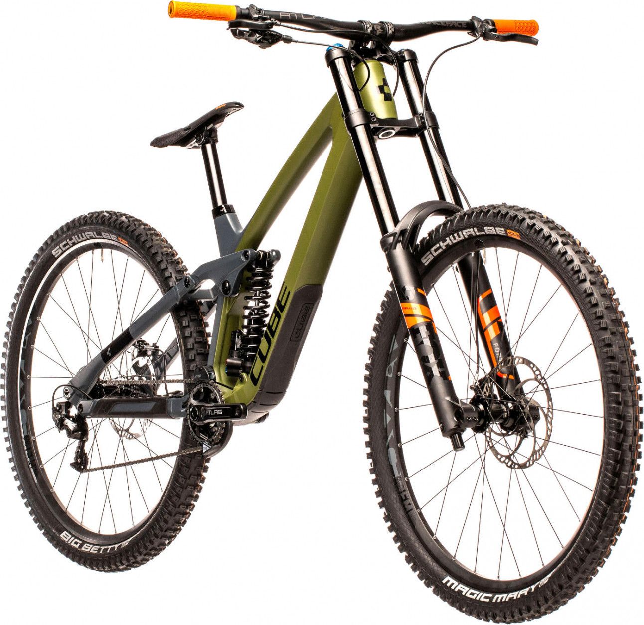 VTT Tout-Suspendu Cube Two15 HPC SL Sram GX DH 7V 29'' Vert Olive Gris ...