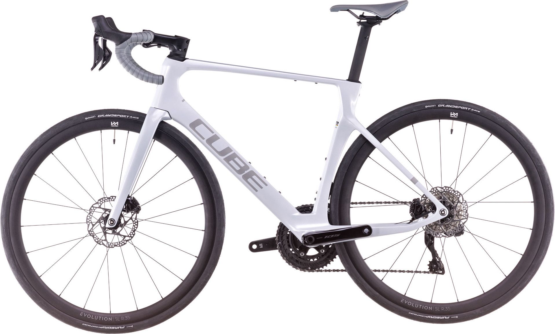 Vélo de Route Cube Agree C:62 One Shimano 105 Di2 12V 700 mm Gris Fog ...