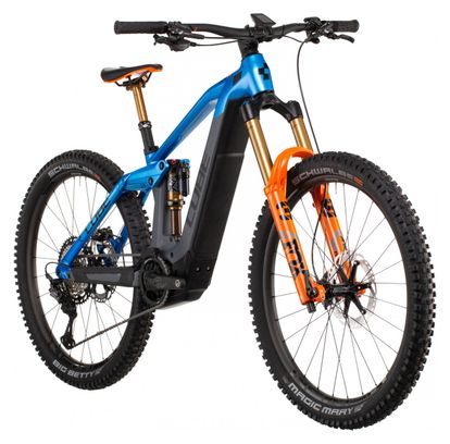 Cube Stereo Hybrid 160 HPC Actionteam 625 27.5 Electric Full Suspension MTB Shimano XT 12S 625 Wh 27.5 Actionteam Blue Grey 2022 Alltricks