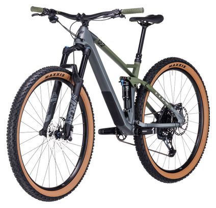 VTT Tout-Suspendu Cube Stereo One22 HPC TM Sram GX/NX Eagle 12V 29'' Gris Flash Vert Olive ...