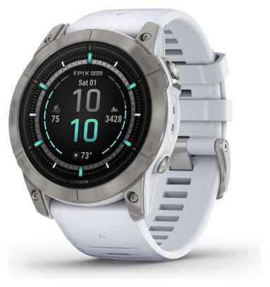 Montre de Sport Garmin Epix Pro Gen 2 Sapphire Titane 51mm Blanc Argent ...