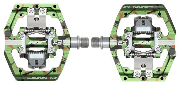 Paar HT Components X3 Camo Groene Pedalen | Alltricks.nl