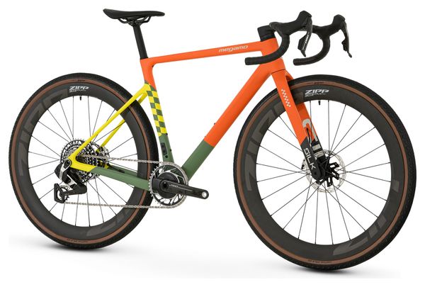 Gravel bike Megamo Silk 00 Sram Red XPLR AXS 13V 700 mm Orange/Green ...