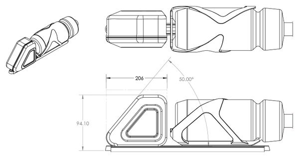 Lyne Holy Rail Triangle Storage Box Kit Black | Alltricks.com