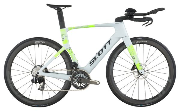 Scott Foil RC Tri Sram Force AXS 12V 700mm White/Yellow Road Bike 2025 ...