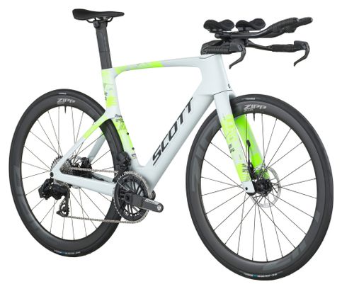 Scott Foil RC Tri Sram Force AXS 12V 700mm White/Yellow Road Bike 2025 ...