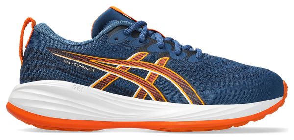 Chaussures Running Asics Gel-Cumulus 27 GS Bleu/Orange Enfant ...