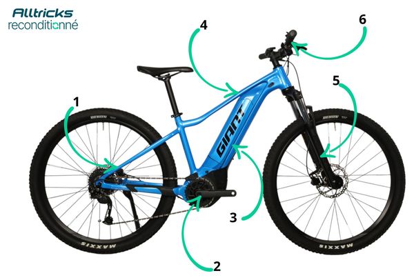 Giant Talon E+ 2 Electric Mountain Bike with Yamaha 50 Nm Motor and 500 ...