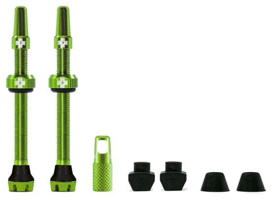 MUC OFF-Tubeless valve kit V2 (pair) 60mm Green | Alltricks.com
