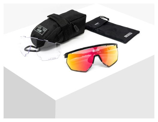 Lunettes SCICON Aerowing Noir / Rouge Miroir | Alltricks.fr