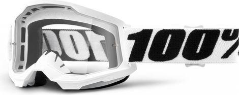 100% STRATA 2 mask | White Black Everest | Clear glasses | Alltricks.com
