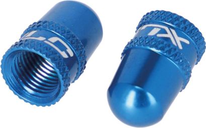 Pair of XLC PU-X16 Schrader Valve Plugs Blue | Alltricks.com