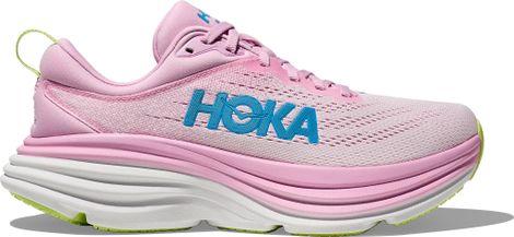Chaussures Running Hoka Bondi 8 Large D Rose/Bleu/Vert Femme | Alltricks.fr
