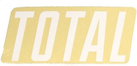 STICKER TOTAL NEW STYLE LOGO WHITE | Alltricks.fr