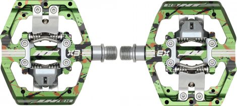 Paar HT Components X3 Camo Groene Pedalen | Alltricks.nl