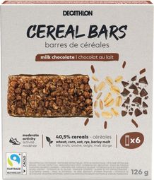 Decathlon Nutrition Cereal Bars Milk Chocolate 6x21g | Alltricks.com