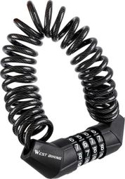 Antivol de Vélo WEST BIKING - Câble Mini Code - noir | Alltricks.fr