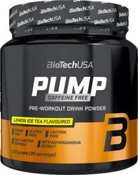 Pump Caffeine Free (330g) - Biotech Usa - Lemon Iced Tea - Preworkout ...