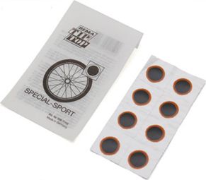 RUSTINE CHAMBRE TIP TOP F0 ROUGE RONDE DIAM 20MM (SACHET DE 8 PIECES ...