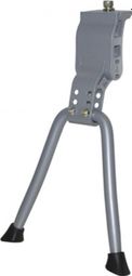 BEQUILLE VELO DOUBLE CENTRALE 24-28 RENFORCE REGLABLE ALU ARGENT ...